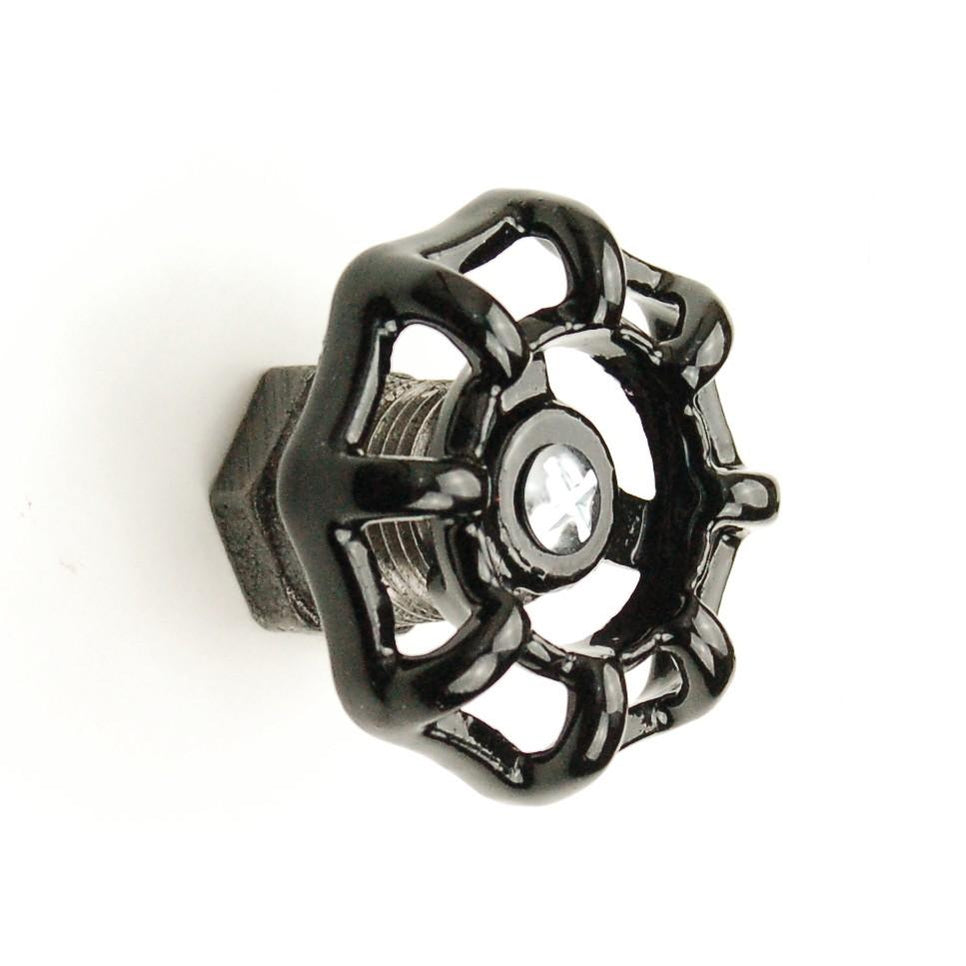 Cabinet Knob - Plumbing Fittings - Black Handwheel — styleindus