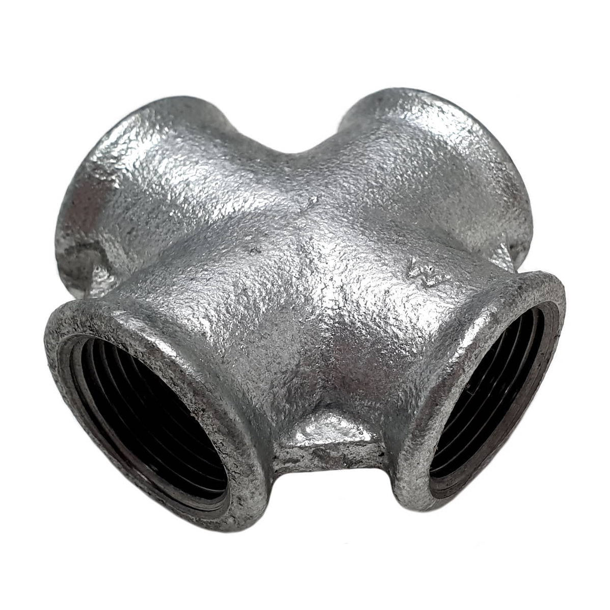 Raccord acier galva Croix égal Fem/Fem/Fem/Fem — styleindus