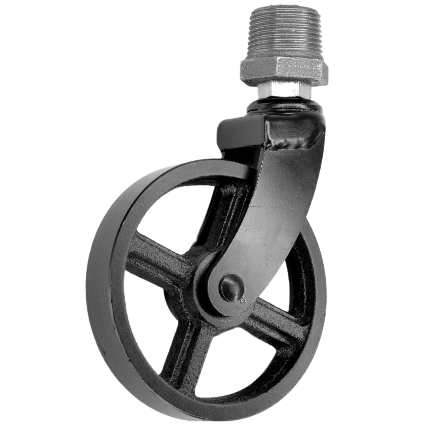 Roulette Industrielle Noire: Avec adaptateur raccords de plomberie ...